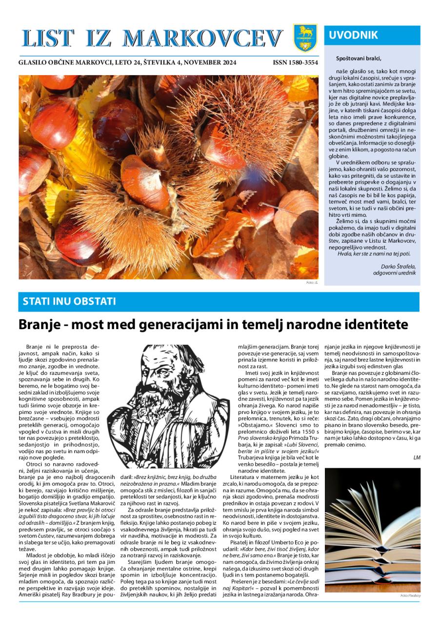 LIST IZ MARKOVEC NOVEMBER 2024 - markovci.si