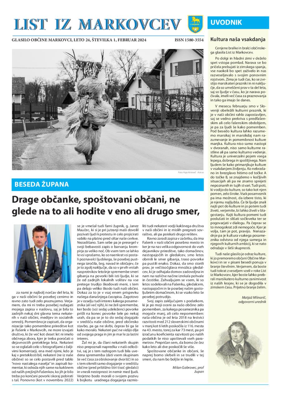 LIST IZ MARKOVCEV FEBRUAR 2024 - markovci.si