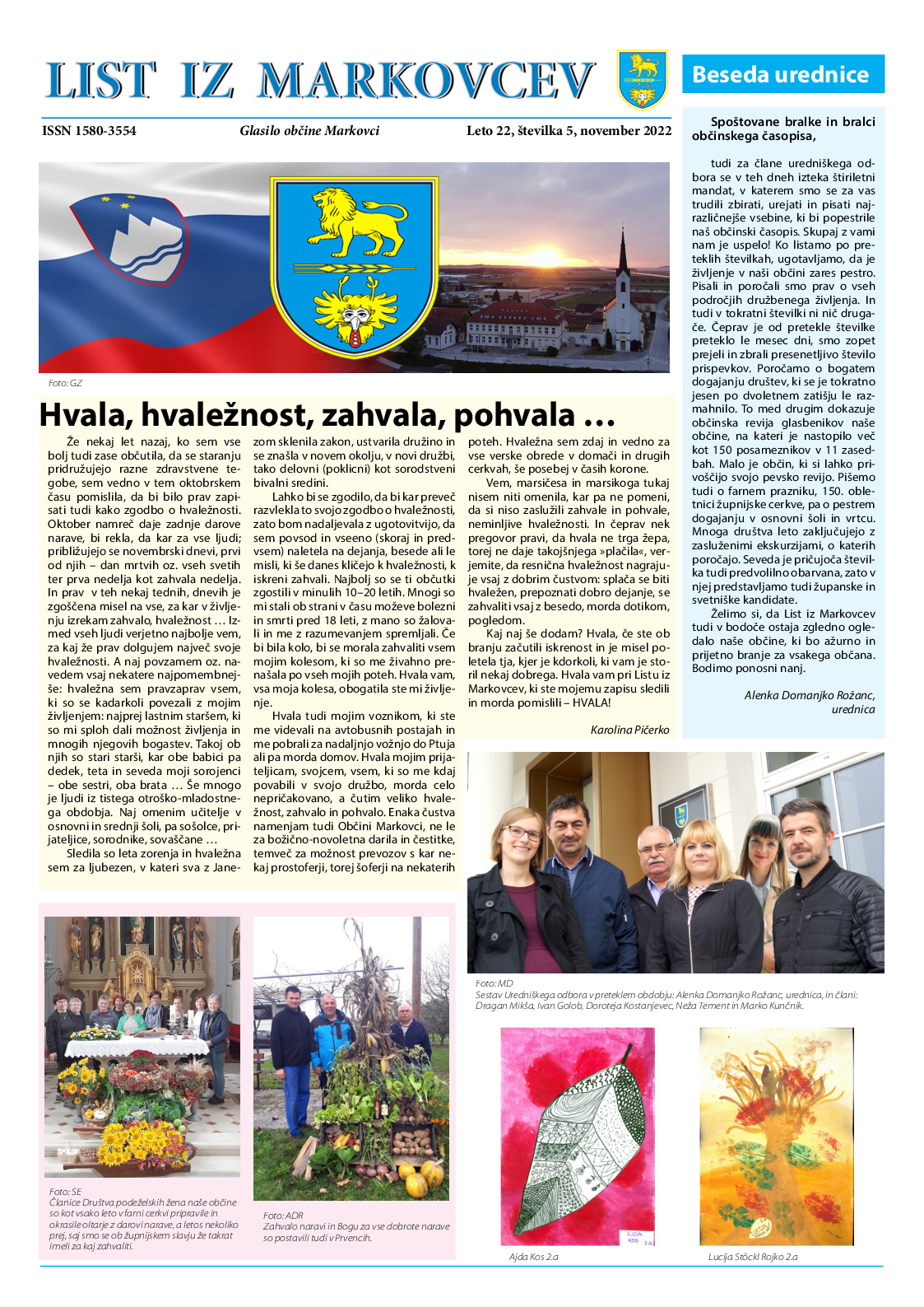 LIST IZ MARKOVCEV NOVEMBER 2022 - markovci.si